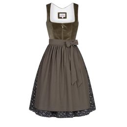N&uuml;bler N&Uuml;BLER Damen Dirndl "Dirndl midi Florentine", braun, Gr. 40, Obermaterial: 100% Polyester PES., Kleider
