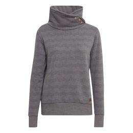 oxmo Damen Longpullover "Sweatshirt OXVernita", grau, Gr. XS, Obermaterial: 60% Baumwolle CO. 40% Polyester PES., Sweatshirts