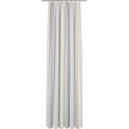 Gardine WIRTH, B:600cm H:245cm, grau, Polyester, Wohnzimmer, Gardinen, "28066", Store - Faltenband 1:3