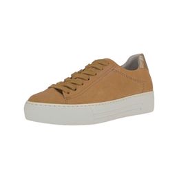 Gabor COMFORT Damen Sneaker "Gabor Comfort Sneaker Veloursleder", Gr. 38, beige, Veloursleder, Schuhe