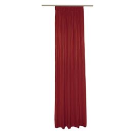 Vorhang WIRTH, B:135cm H:175cm, rot, Jacquard, Polyacryl, Polyester, Wohnzimmer, Gardinen, "LANGWASSER"