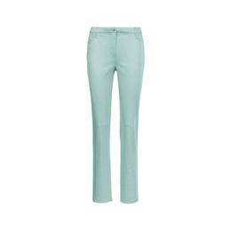 GOLDNER Damen Stoffhose "Baumwollhose mit Dehnbund", gr&uuml;n, Gr. 38, Obermaterial: 98% Baumwolle CO. 2% Elasthan EL., Hosen, Ohne