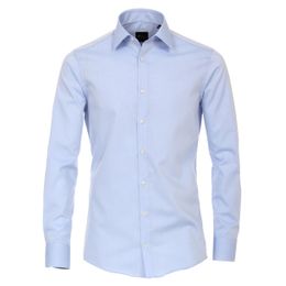 Venti Herren Businesshemd "Venti Businesshemd extra langer Arm 69cm uni", blau, Gr. 41, unifarben, 100% Baumwolle, Hemden