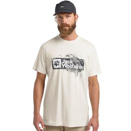 Jack Wolfskin Herren T-Shirt "BRAND T M", wei&szlig;, Gr. XL, Obermaterial: 100% Baumwolle, Shirts