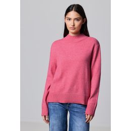 Damen Strickpullover, rosa, Gr. 42, STREET ONE STUDIO, unifarben, Stoff, 30% Polyester, 27% Polyacryl, 23% Polyamid, 20% Viskose, Pullover, Feinstrick