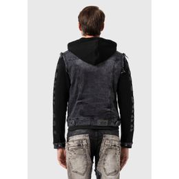 Cipo & Baxx CIPO & BAXX Herren Outdoorjacke "Jacke", schwarz, Gr. M, unifarben, 100% Baumwolle, Jacken, mit abnehmbarer Innenjacke