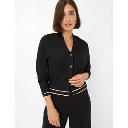 Brax Damen Cardigan "Style BELE L", schwarz, Gr. 38, 70% Viskose, 25% Polyester, 5% Elasthan, Strickjacken
