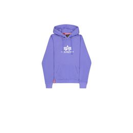 Damen Hoodie "New Basic Hoodie BL W", lila, Gr. M, Alpha Industries, Obermaterial: 80% Baumwolle, 20% Polyester, Sweatshirts