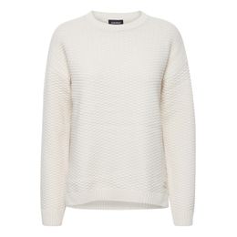 oxmo Damen Strickfleece-Pullover "Strickpullover OXMilla", beige, Gr. XL, Obermaterial: 60% Polyacryl PAN. 40% Baumwolle CO., Pullover