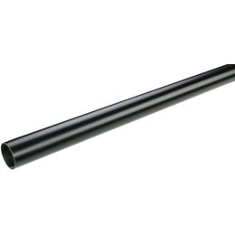 Gardinenrohr Liedeco, L:200cm &Oslash;:2cm, schwarz, Gardinenstangenhalterungen, 1-l&auml;ufig im Fixma&szlig; &Oslash; 20 mm