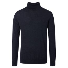 Venti Herren Rollkragenpullover "Venti Rollkragenpullover uni", blau, Gr. XL, 100% Wolle, Pullover