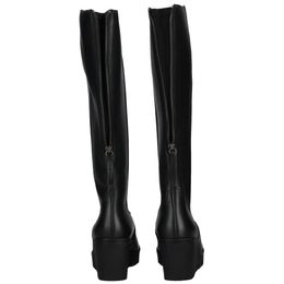 Gabor Damen Keilstiefel "Gabor Stiefel Glattleder", Gr. 42, schwarz, Glattleder, Schuhe