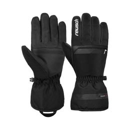 Reusch Damen Skihandschuhe "Snow King", schwarz-wei&szlig;, Gr. 10, unifarben, 94% Polyester, 6% Lederimitat, Handschuhe, warm, winddicht und extra