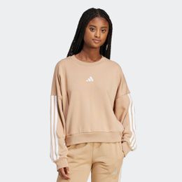 Damen Sweatshirt "W 3S FT SWT", weiß, Gr. S, adidas Sportswear, Obermaterial: 55% Baumwolle, 36% Polyester, 9% Viskose, Sweatshirts
