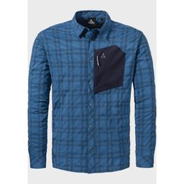 Sch&ouml;ffel SCH&Ouml;FFEL Herren Outdoorhemd "Hiking Shirt Style Dynkur MNS", blau, Gr. 56, Oberstoff: 100% Polyester Oberstoff: 81% Polyester 14% Nylon 5% Elasthan,