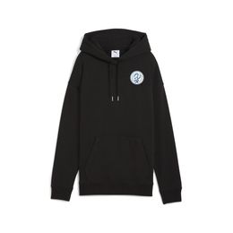 Puma Damen Hoodie "Wardrobe Essentials Sports Legacy Relaxed Graphic Hoodie Damen", schwarz, Gr. XS, Obermaterial: 32% Polyester, 68% Baumwolle;