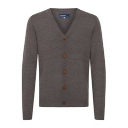 Blend Herren Cardigan "Cardigan BHLennard", grau, Gr. L, unifarben, Feinstrick, Obermaterial: 50% Baumwolle CO. 50% Polyacryl PAN., Strickjacken