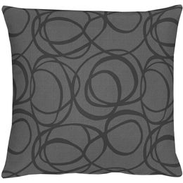 Kissenh&uuml;lle Apelt, B:40cm L:40cm, grau, Mischgewebe, Obermaterial: 45% Polyester, 20% Baumwolle, 20% Viskose, 15% sonstige Fasern, Kissenbez&uuml;ge,