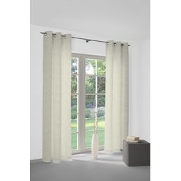 Vorhang WIRTH, B:132cm H:245cm, grau, Jacquard, Baumwolle, Polyester, Wohnzimmer, Gardinen, "Telfort"