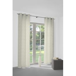 Vorhang WIRTH, B:132cm H:145cm, grau, Jacquard, Baumwolle, Polyester, Wohnzimmer, Gardinen, "Telfort"