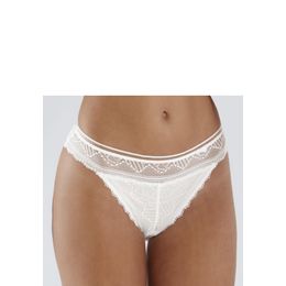 Lascana Damen String "Tiziana", Gr. 40, weiß, Microtouch, Obermaterial: 84% Polyamid, 16% Elasthan, Unterhosen, mit anteilig recycelter Spitze