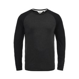 !Solid SOLID Herren Rundhalsshirt "Rundhalsshirt SDBastien", grau, Basic, Gr. XL, Web, Obermaterial: 60% Baumwolle CO. 40% Polyester PES., Shirts