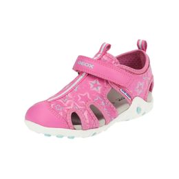 Geox Kinder Klettschuh "Geox Halbschuhe Lederimitat/Textil", Gr. 34, pink, Lederimitat, Textil, Schuhe