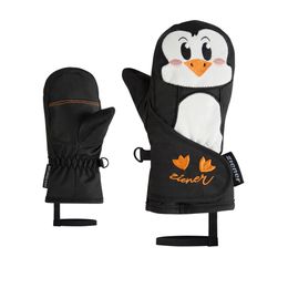 Ziener Kinder Fäustlinge "LANIMALO-Z glove mini", schwarz, Gr. 2, Obermaterial: 100% Polyester; Innenhand: 100% Polyester; Futter: 100% Polyester;