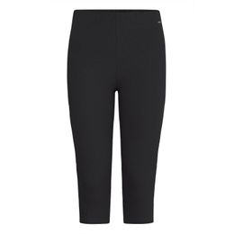 oxmo Damen 3/4-Leggings "3/4-Leggings OXLov", Gr. S, schwarz, Obermaterial: 95% Baumwolle CO. 5% Elasthan EL., Hosen
