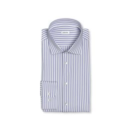 Seidensticker Herren Businesshemd "Schwarze Rose", blau, Gr. 44, gestreift, 100% Baumwolle, Hemden, Regular 1/1 Extra lang Kentkragen Gestreift
