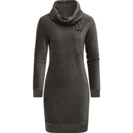 Ragwear Damen Sweatkleid "Chloe Velvet", gr&uuml;n, Gr. XXL, Samt, Material: 62% Baumwolle, 35% Polyester, 3% Elasthan, Kleider, stylisches Langarmkleid