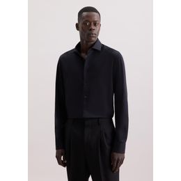 Seidensticker Herren Businesshemd "Schwarze Rose", schwarz, Gr. 36, unifarben, 91% Baumwolle, 9% Elasthan, Hemden, Slim 1/1 Kentkragen Uni