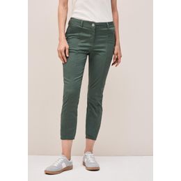 Cecil Damen 7/8-Hose, gr&uuml;n, Gr. 34, unifarben, Web, 98% Baumwolle, 2% Elasthan, Hosen, aus Baumwolle mit Stretchanteil
