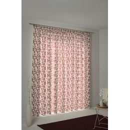 Vorhang Adam, B:145cm H:225cm, rot, Jacquard, Baumwolle (Bio-Baumwolle), Wohnzimmer, Gardinen, "Good Old Days", aus 100% Bio-Baumwolle
