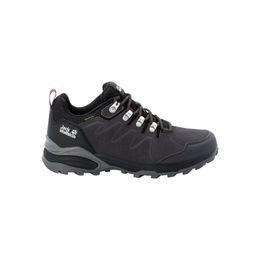 Jack Wolfskin Damen Hikingschuh "REFUGIO TEXAPORE LOW W", Gr. 5,5schwarzsteel, lila, Obermaterial: LEDER; ;Obermaterial 2: Synthetik; Futter: