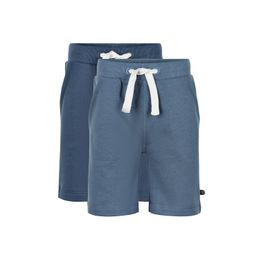 Minymo Mädchen Sweatshorts "Sweatshorts MIBasic 53 -Sweat short (2-pack)", blau, Gr. 140, Obermaterial: 100% Baumwolle CO., Hosen