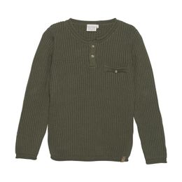 Minymo Jungen Strickfleece-Pullover "Strickpullover MIPullover", gr&uuml;n, Gr. 116, Obermaterial: 100% Baumwolle CO., Pullover
