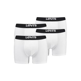 Levi's LEVI'S Herren Boxershorts "Boxershort 4er Pack", Gr. S, wei&szlig;, Obermaterial: 95% Baumwolle CO. 5% Elasthan EL., Unterhosen
