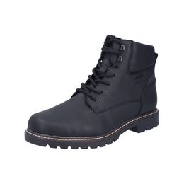 Rieker Herren Schn&uuml;rstiefelette "Rieker Stiefelette Glattleder", Gr. 41, schwarz, Glattleder, Schuhe