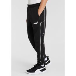 Puma Jungen Trainingshose "SPORT SWEATPANTS FL CL B", schwarz, Gr. 140, unifarben, Fleece, Obermaterial: 66% Baumwolle, 34% Polyester, Hosen