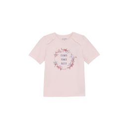Minymo M&auml;dchen Rundhalsshirt "Rundhalsshirt MIT-shirt SS", pink, Gr. 122, Obermaterial: 95% Baumwolle CO. 5% Elasthan EL., Shirts