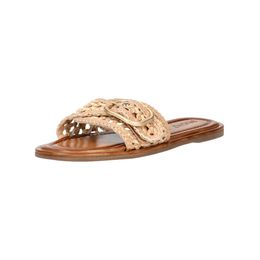 Inuovo Damen Pantolette "Inuovo Pantoletten Leder", Gr. 37, beige, Leder, Schuhe