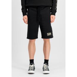 Herren Shorts "Camo Jogger Shorts", schwarz, Gr. S, Alpha Industries, Obermaterial: 80% Baumwolle, 20% Polyester, Hosen