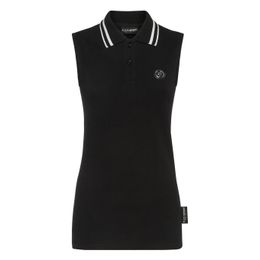 Plein Sport Damen Poloshirt "Polohemd", schwarz, Gr. XL, Obermaterial: 100% Baumwolle, Shirts
