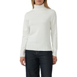 Damen Strickpullover, wei&szlig;, Gr. 34, s.Oliver BLACK LABEL, unifarben, Strick, Obermaterial: 71% Viskose, 29% Polyester, Pullover, mit Rollkragen