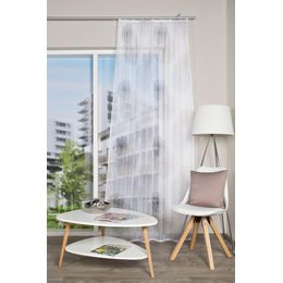 Vorhang Home Wohnideen, B:140cm H:225cm, grau, Voile, Polyester, Wohnzimmer, Gardinen, "RAWLINS", Zugbandschal RAWLINS bedruckt
