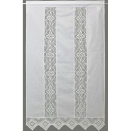 Gardine, B:90cm H:150cm, wei&szlig;, HOSSNER - ART OF HOME DECO, Baumwolle, K&uuml;che, Gardinen, "Achental"