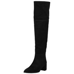 H&ouml;gl H&Ouml;GL Damen Overkneestiefel "H&ouml;gl Stiefel Veloursleder", Gr. 38,5, schwarz, Veloursleder, Schuhe
