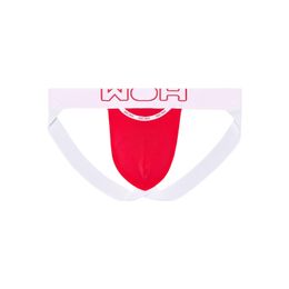 WOH Herren String "Jockstrap Sexy Fun Jockstrap 1er Pack", Gr. L, rot, Obermaterial: 95% Baumwolle CO. 5% Elasthan EL., Unterhosen