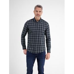 Lerros Herren Karohemd "Lerros Karohemd für Herren - zeitlos, vielseitig und stilvoll", blau, Gr. XXXL, 97% Baumwolle, 3% Elasthan, Hemden